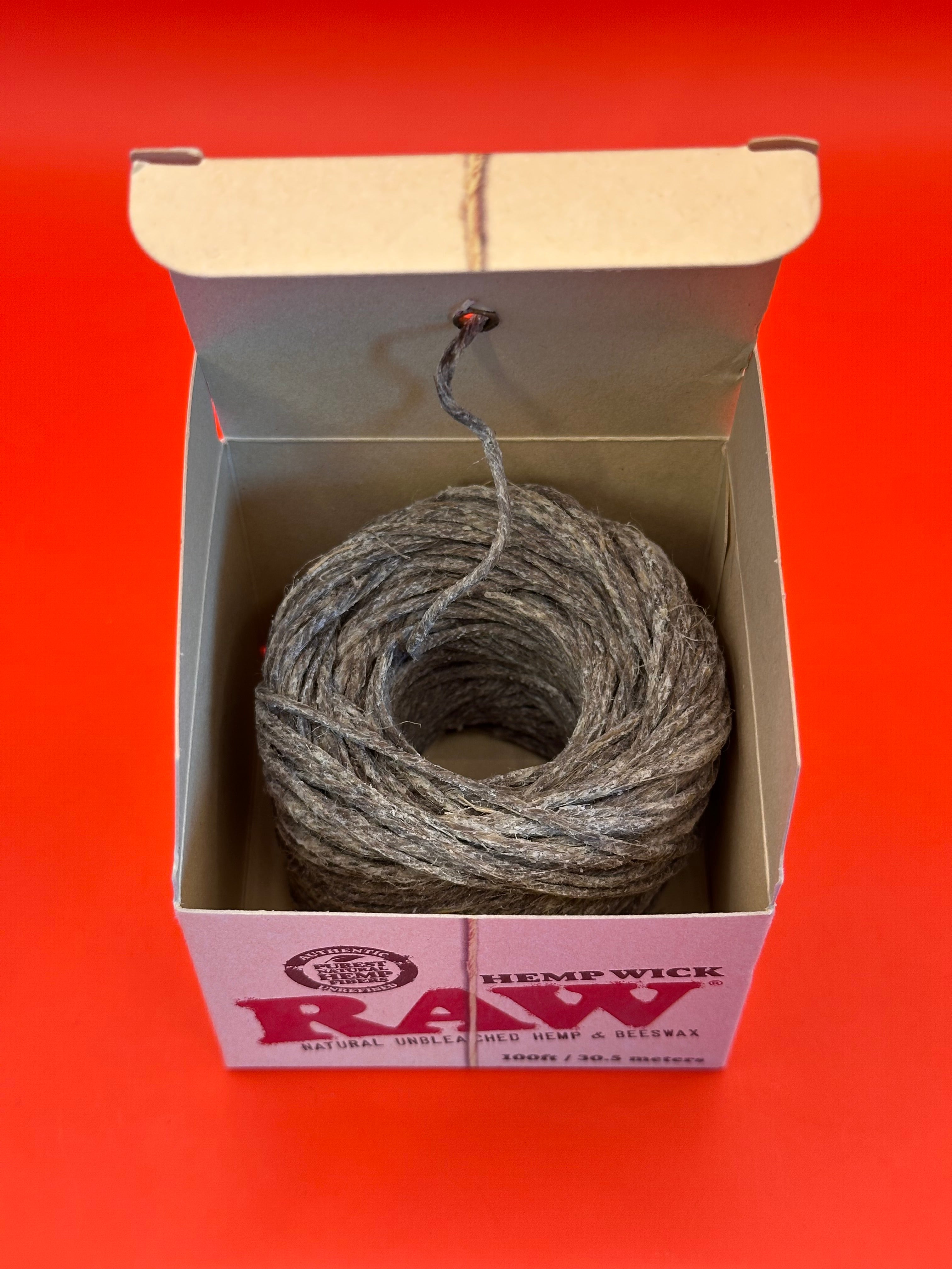 RAW Hemp Wick Ball - 30m/100ft | RAWthentic Products UK | THS – The ...